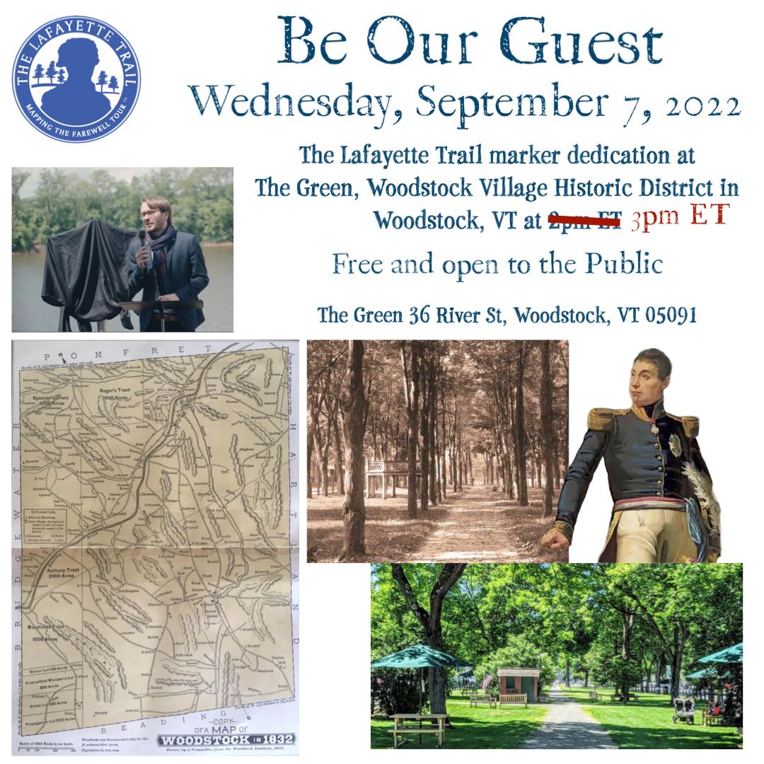 Lafayette Trail Marker Dedication | Woodstock, VT